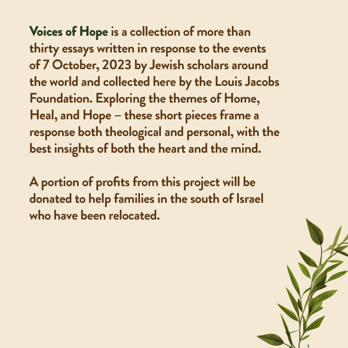 Voices of Hope - 36 Essays in Response to 7 October – Izzun Books